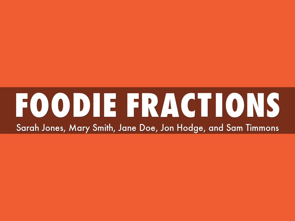 Foodie Fractions By Aramsey Foodie Fractions By Aramsey
